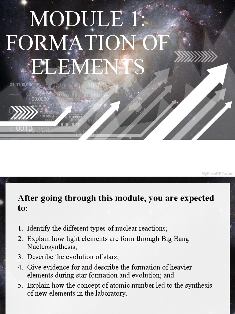 Module 1 - Formation of Elements | PDF | Chemical Elements | Nuclear ...