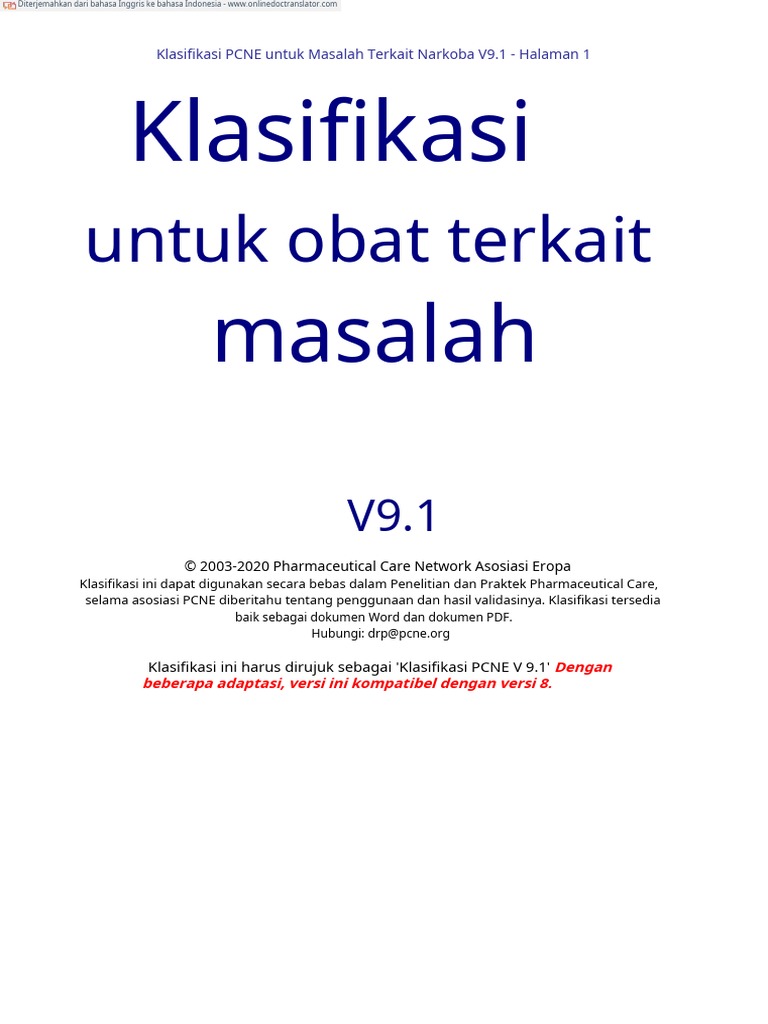 417 PCNE Classification V9-1 Final (DRP) .En - Id | PDF