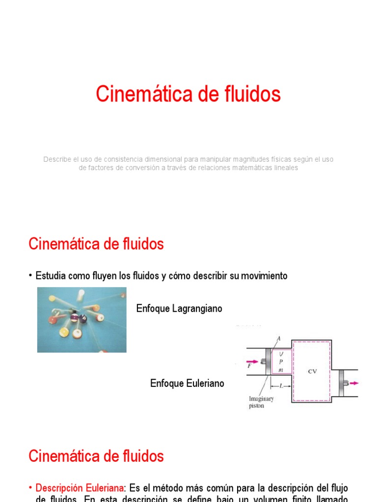 CinemÃ¡tica de Fluidos | PDF | Mecánica de fluidos | Cinemática