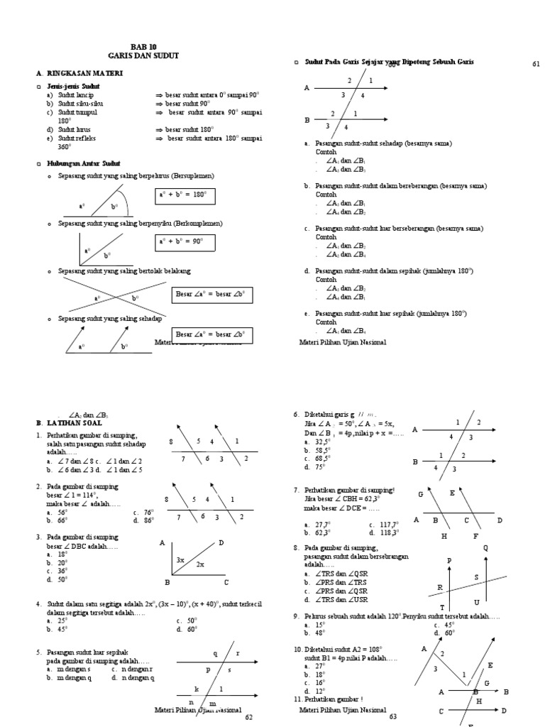 Garis Dan Sudut | PDF
