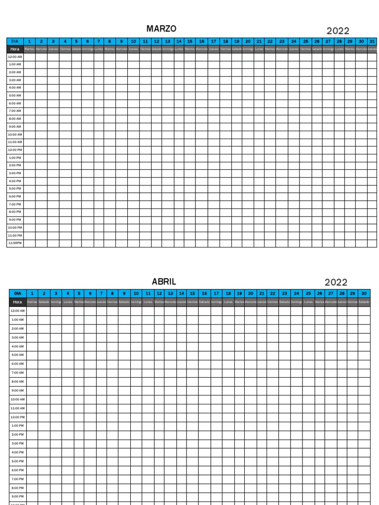 Calendario Marzo Abril Mayo | PDF