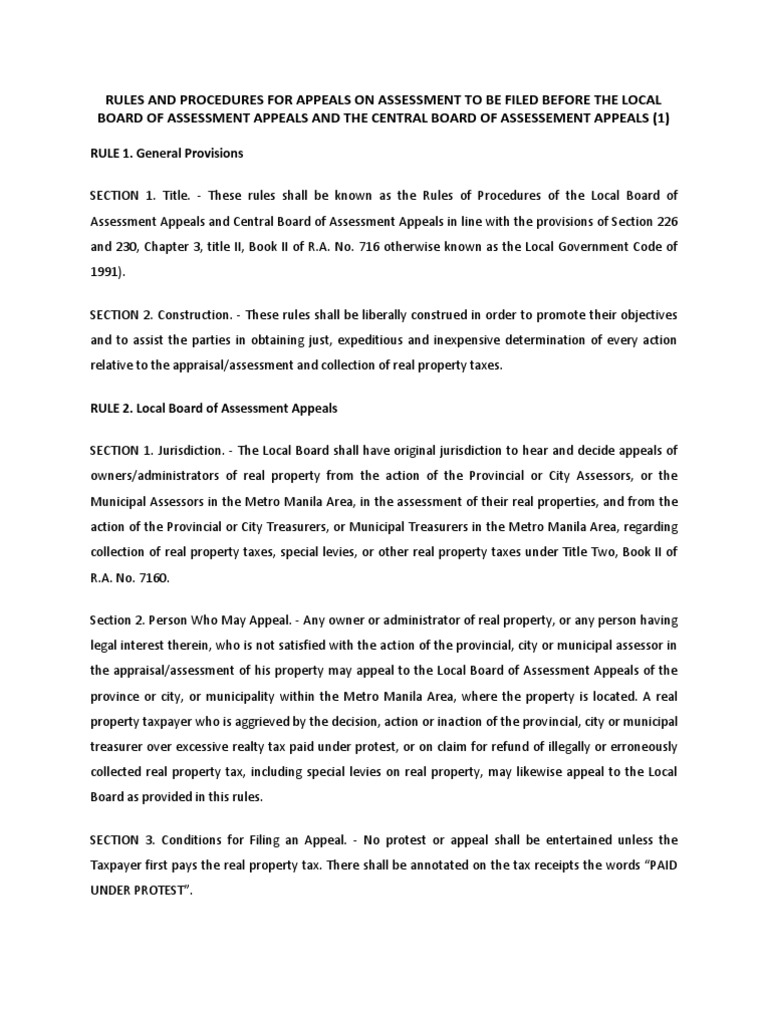 Assessment Appeals Procedures Guide | PDF | Taxpayer | Taxes