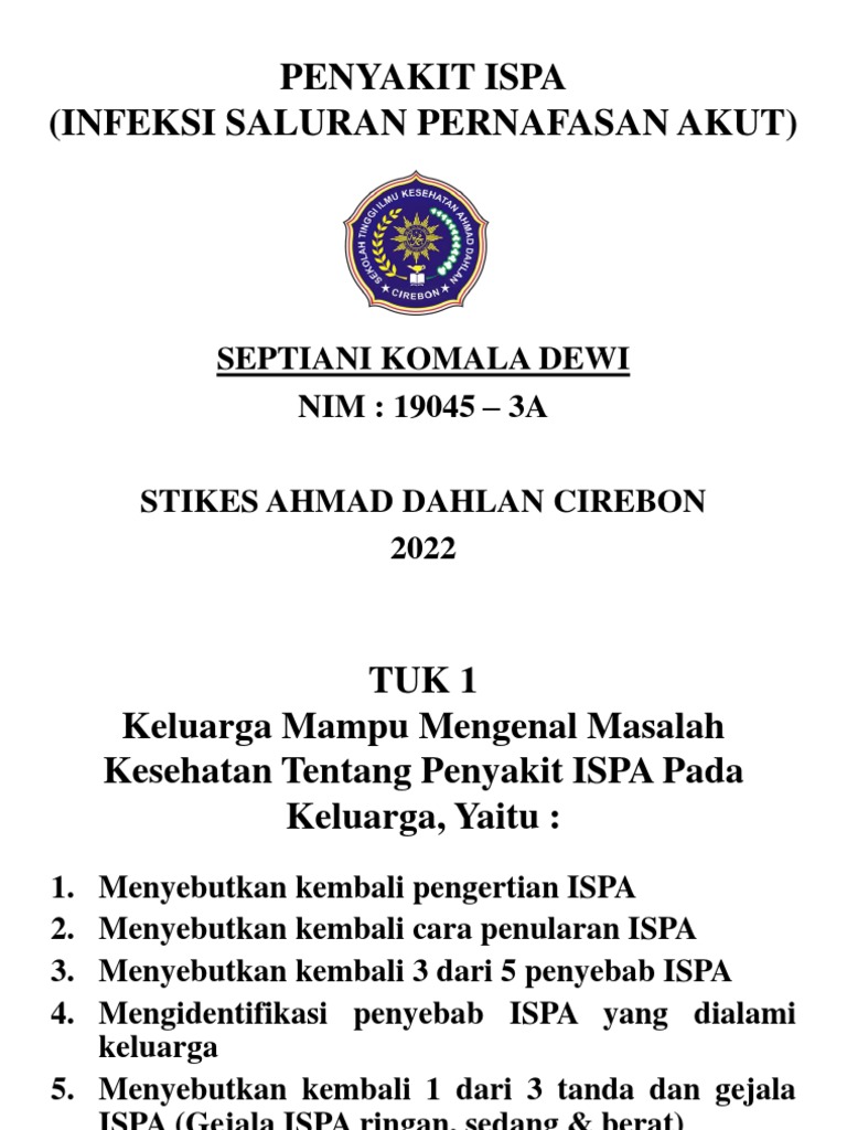 LEMBAR BALIK - SEPTIANI - KD.19045.3A.KLP.3 - ISPA-dikonversi | PDF