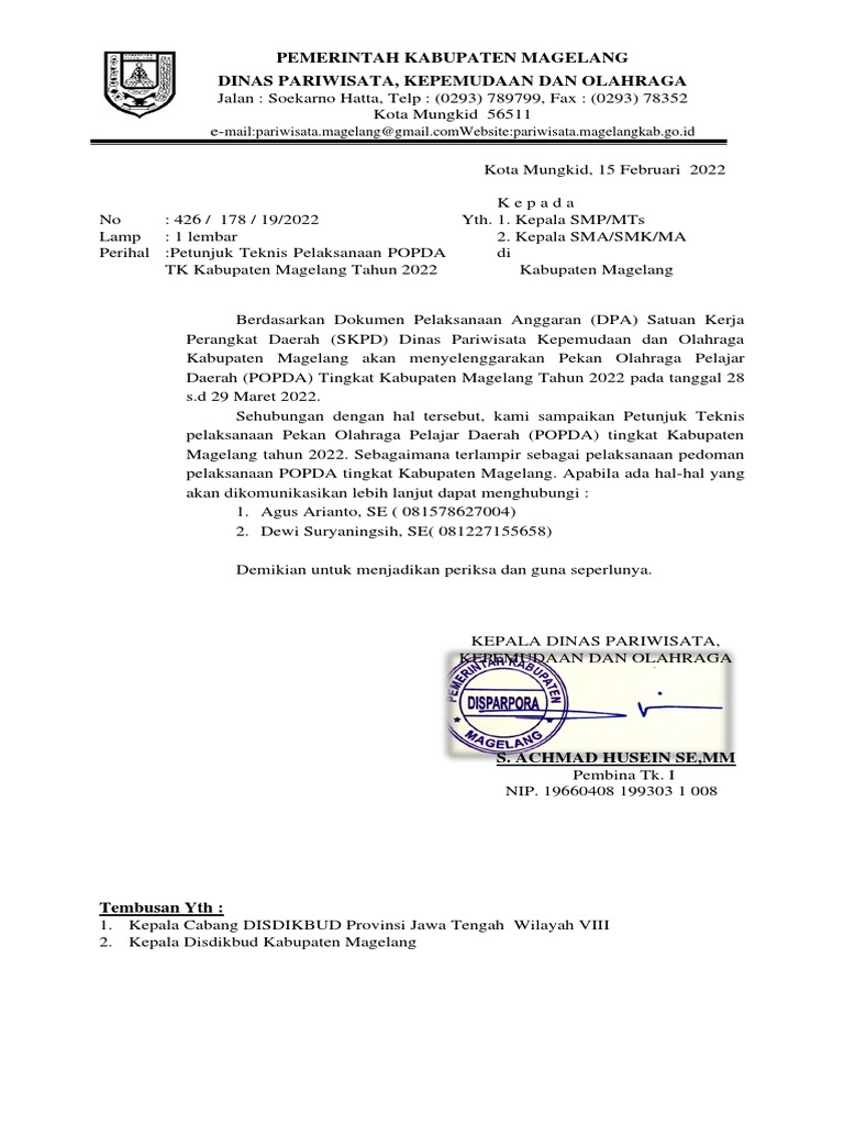 Juknis Popda Tahun 2022 | PDF