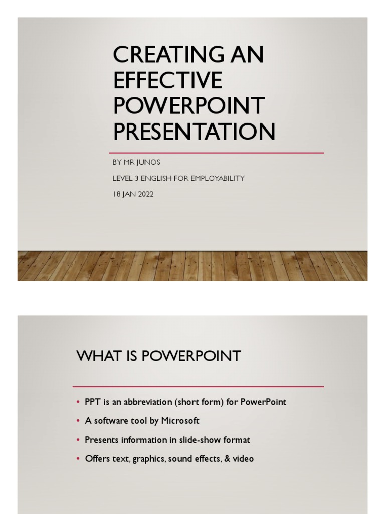 How To Create An Effective PowerPoint Presentation | PDF