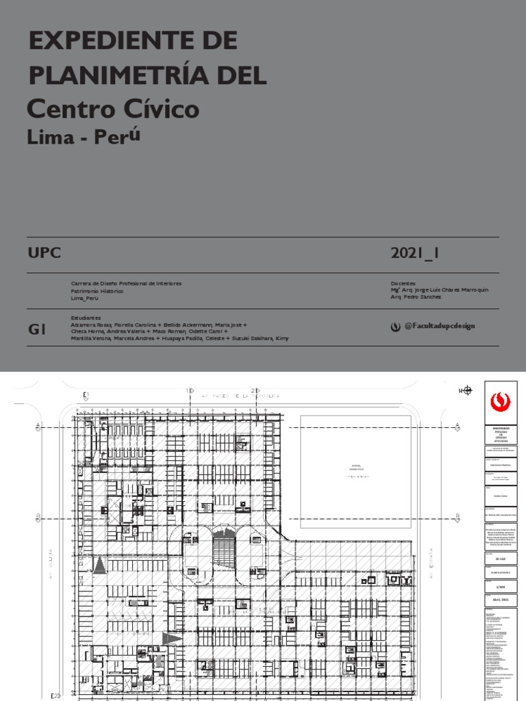 Planimetría del Centro Cívico de Lima | PDF
