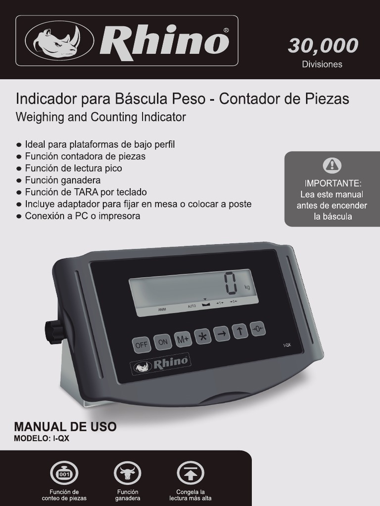 Calibracion de Indicador rhino-I-QX | PDF