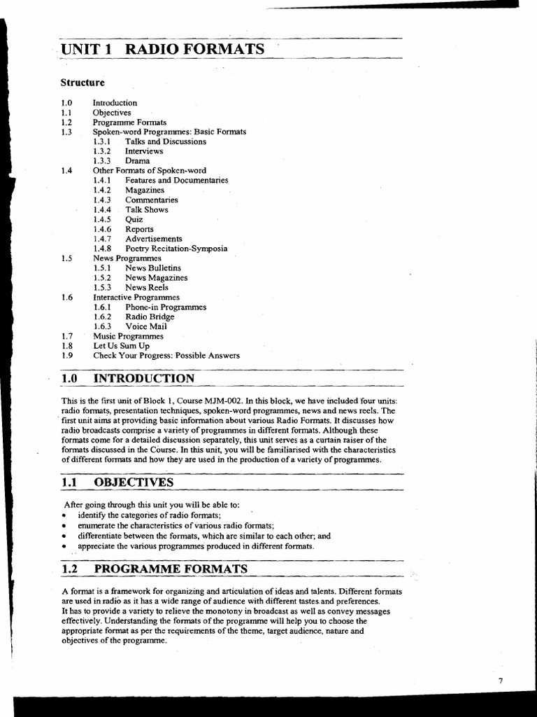 Radio Programme Formats | PDF | News | Poetry
