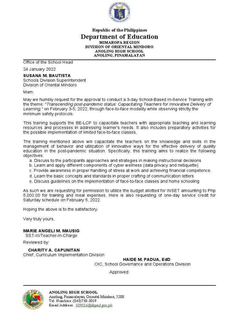 Department of Education: Republic of The Philippines | PDF | Teachers ...