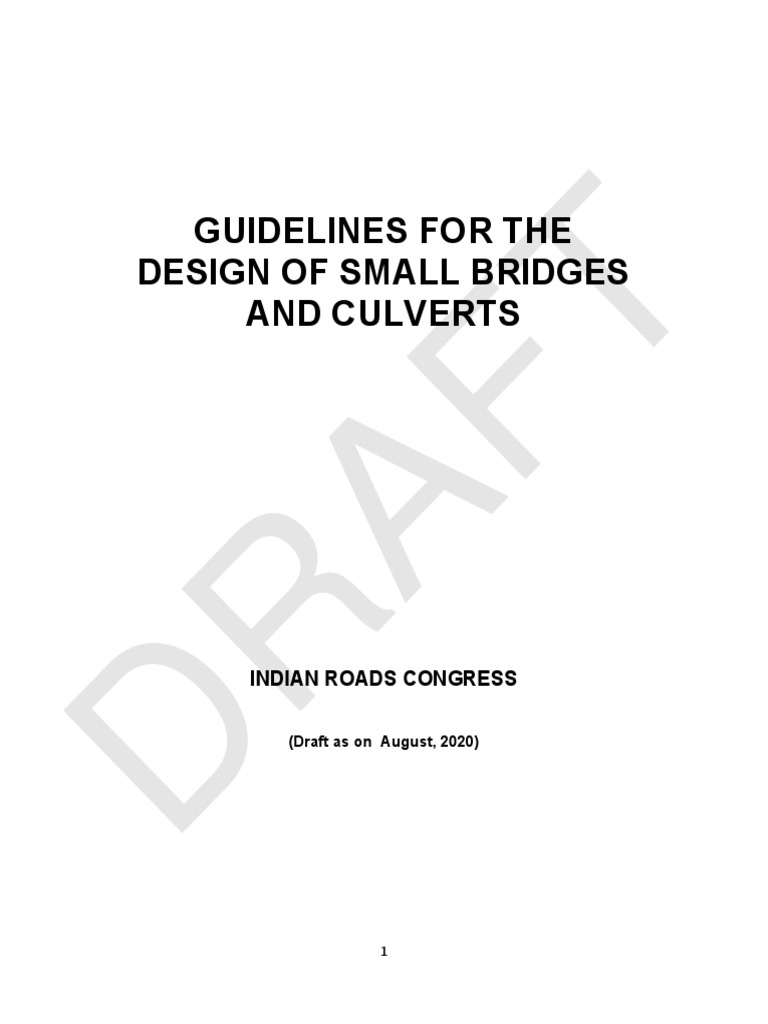 IRC Guidelines For Culvert Design | PDF | Flood | Drainage Basin