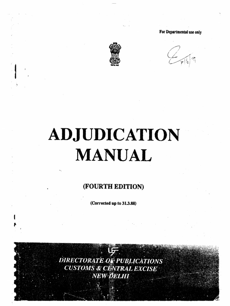 Adjudication Manual: (Fourth Edition) | PDF | Prosecutor | Judgment (Law)