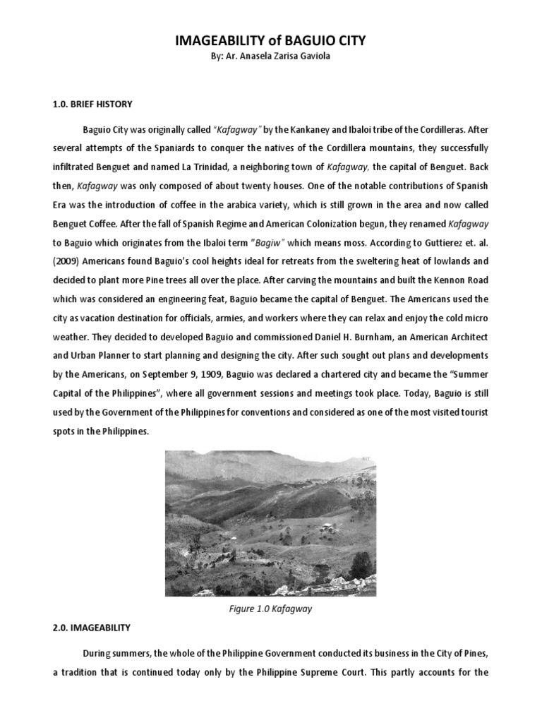 Imageability of Baguio City | PDF | Tourism