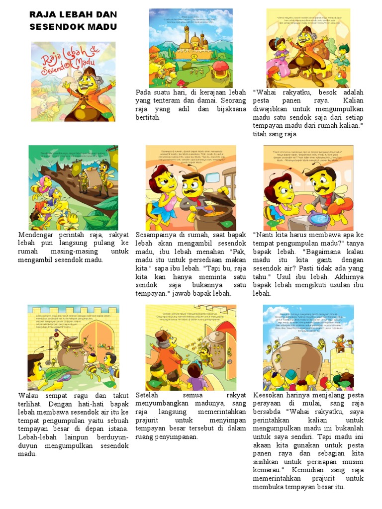 Cerita Bergambar (Raja Lebah Dan Sesendok Madu) | PDF
