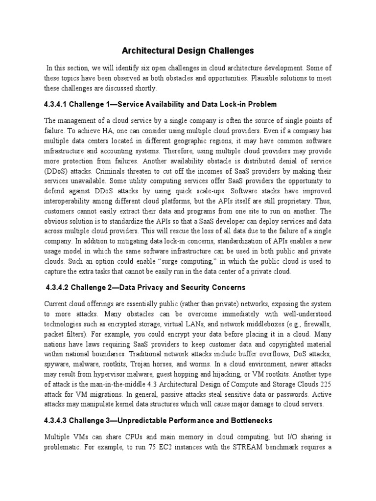 Architectural Design Challenges + Elasticity | PDF | Cloud Computing | Virtual Machine