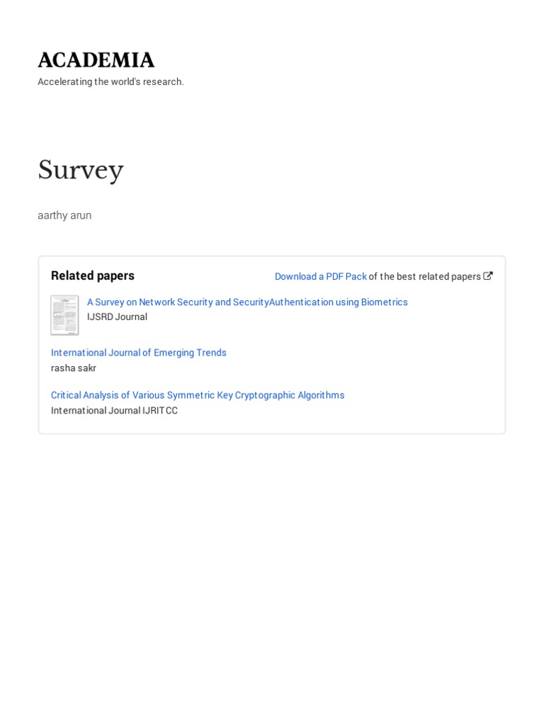 A Survey On Various Cryptography Techniques | PDF | Cryptography | Encryption