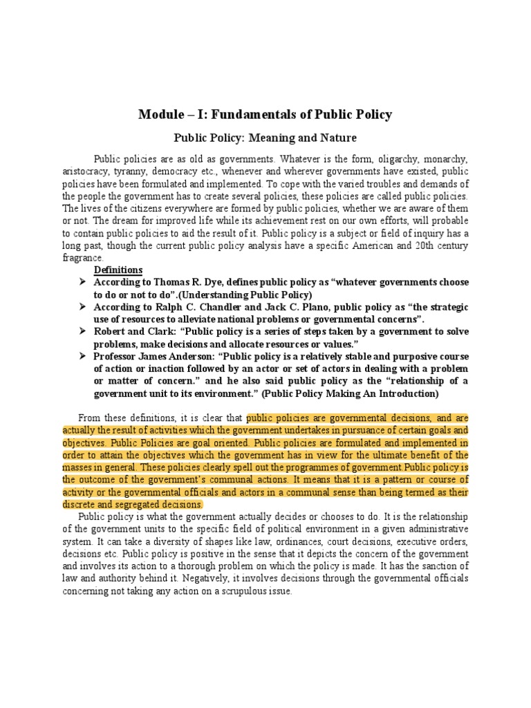 Fundamentals of Public Policy | PDF | Policy | Science