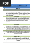 Steward Kitchen - Opening & Closing Checklist | PDF | Kitchen | Waste