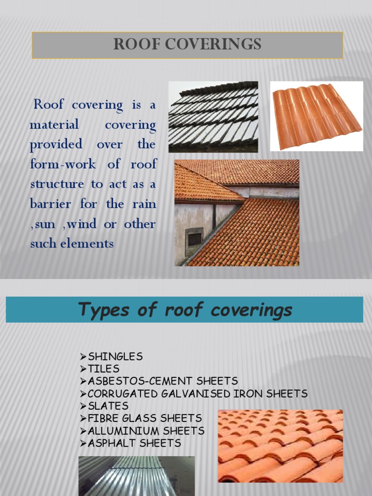 ROOF COVERINGS GUIDE | PDF | Truss | Roof