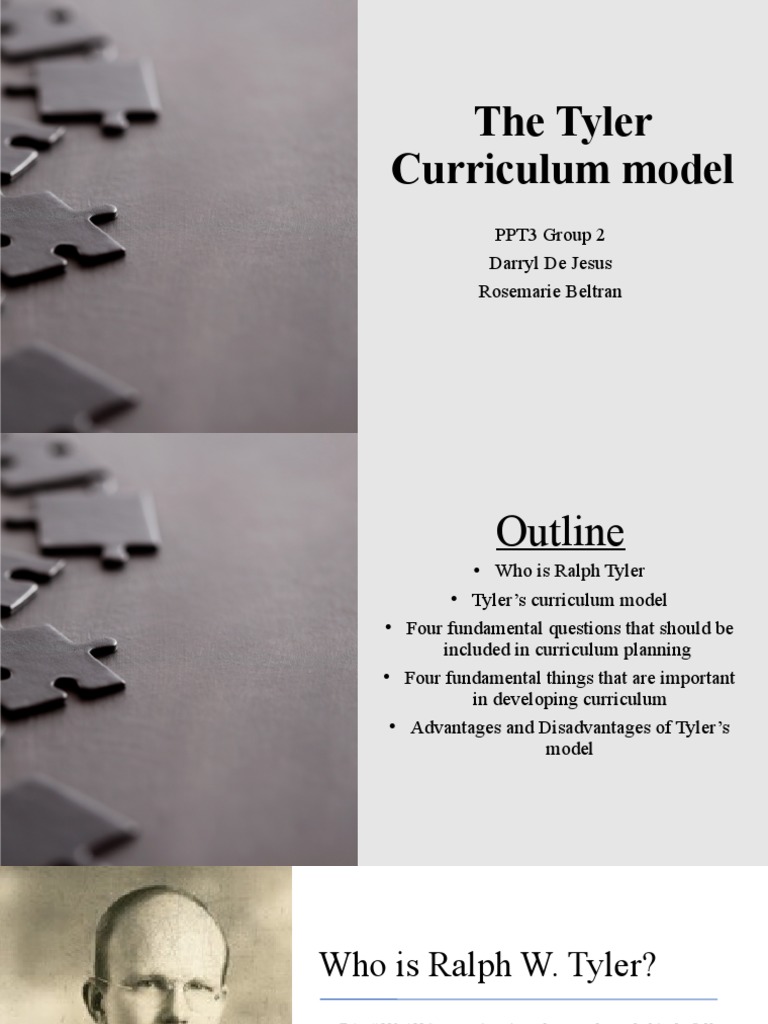 Tyler's Curriculum Model | PDF | Curriculum | Learning