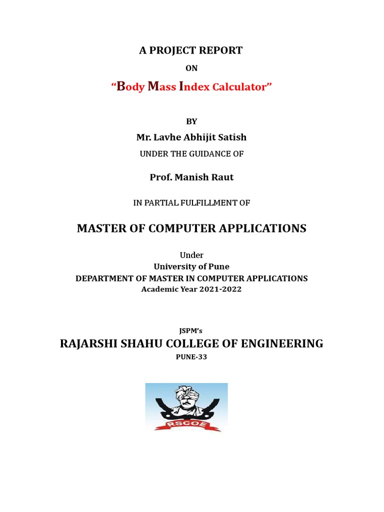 BMI Calculator Python Project | PDF | Body Mass Index | Information Age