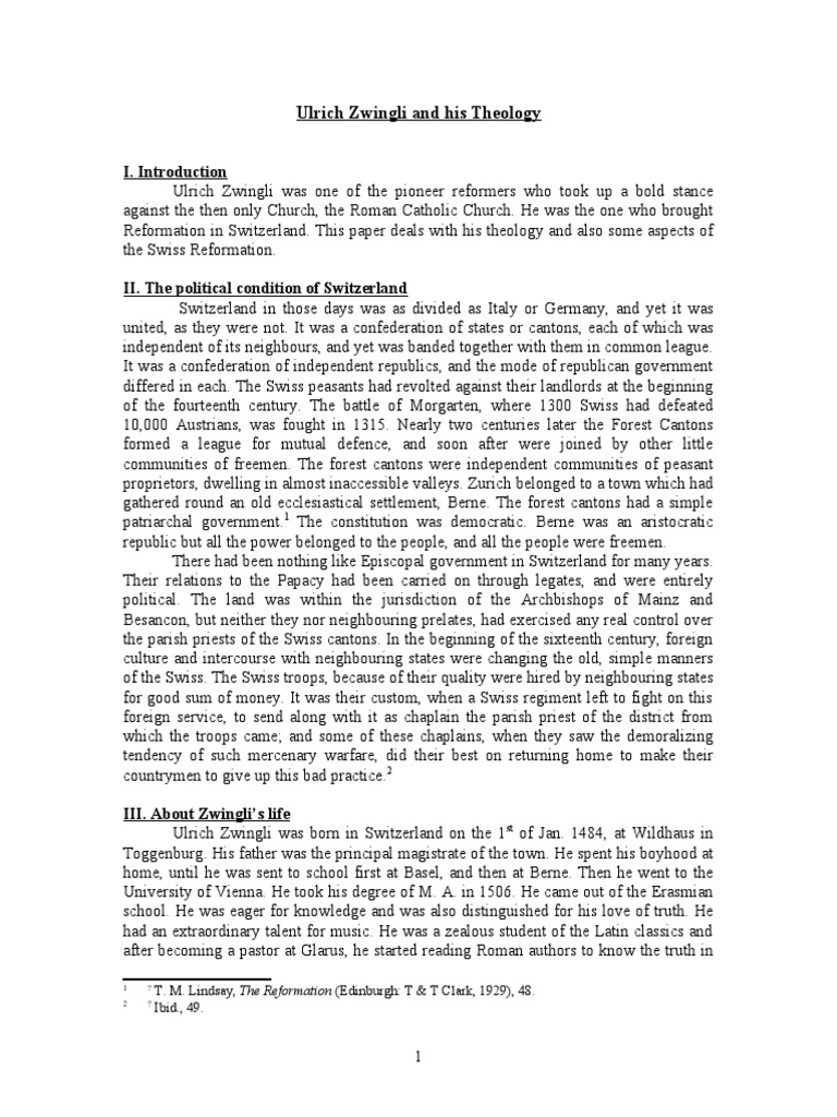 Zwingli | PDF | Baptism | Eucharist