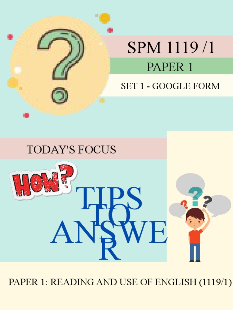 SPM Set 1 - Paper 1 | PDF | Grammatical Number | Indonesian Language
