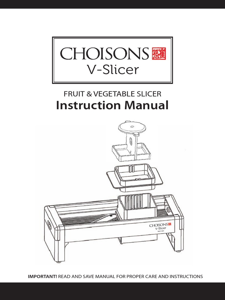 V-Slicer: Instruction Manual | PDF | Manufactured Goods | Equipment