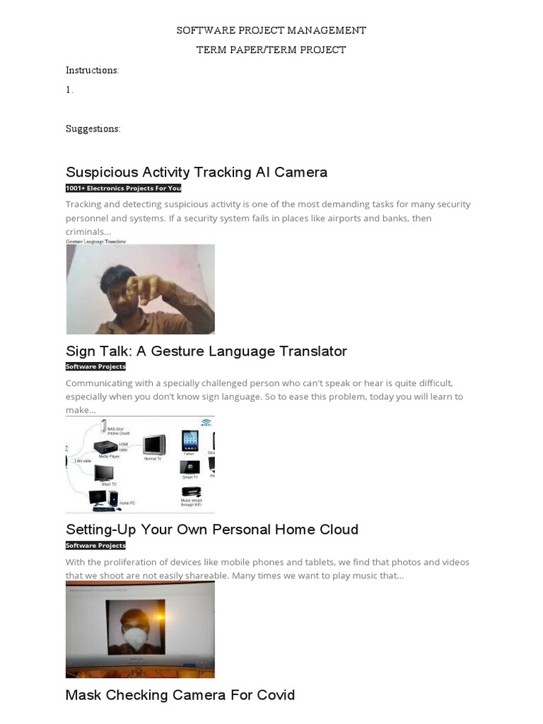 Suspicious Activity Tracking AI Camera: Software Project Management ...