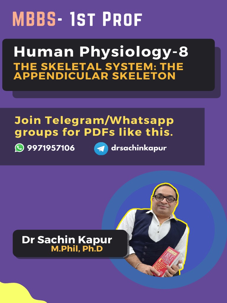 Human Physiology-8 (DR Sachin Kapur) | PDF | Elbow | Hand