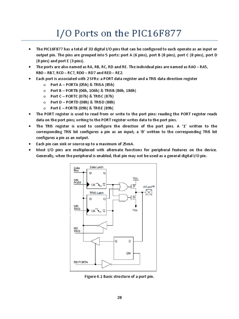 04 I - o Ports On Pic16f877 | PDF | Binary Coded Decimal | Input/Output