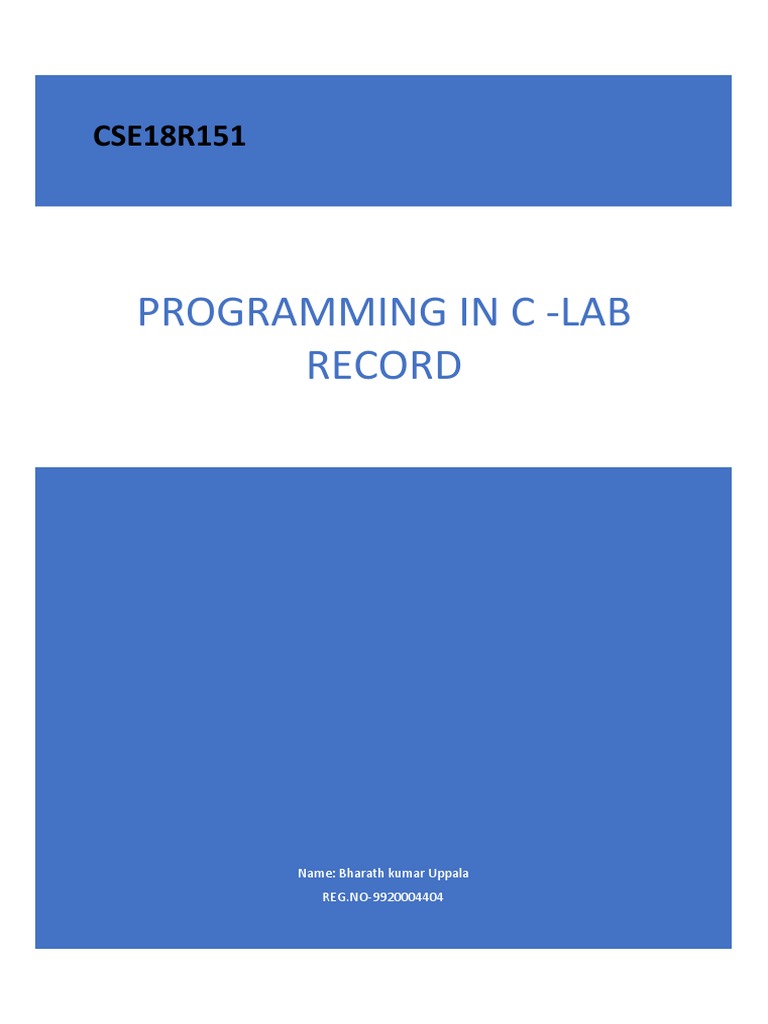 Uppala Bharath Kumar | PDF | Matrix (Mathematics) | Pointer (Computer Programming)