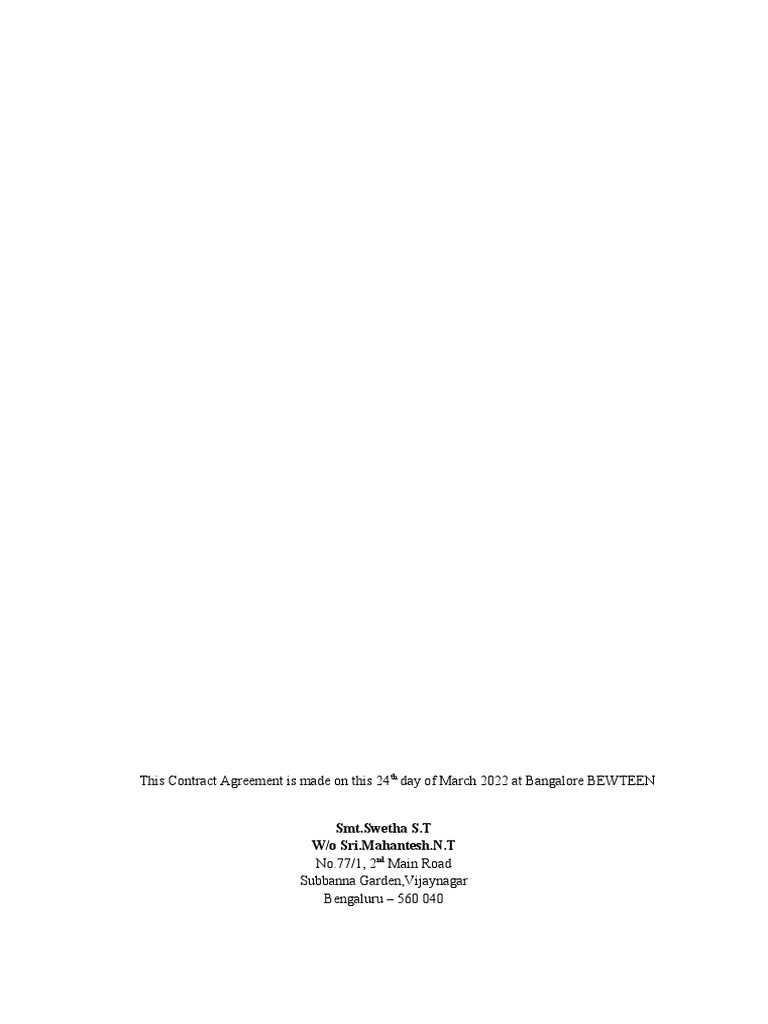 House - Contract Agreement | PDF | Concrete | Masonry