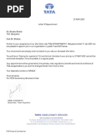 TCS Offer Appointment Letter Sample | PDF