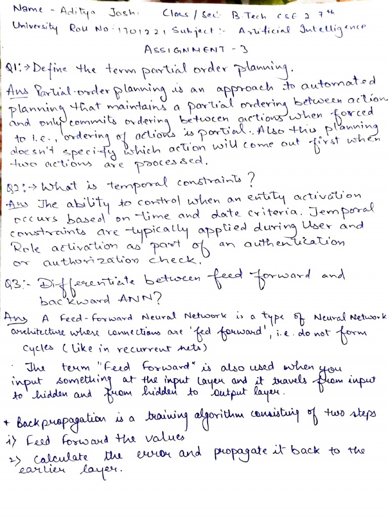 Aditya Joshi Assignment 3 Pdf Neuroscience