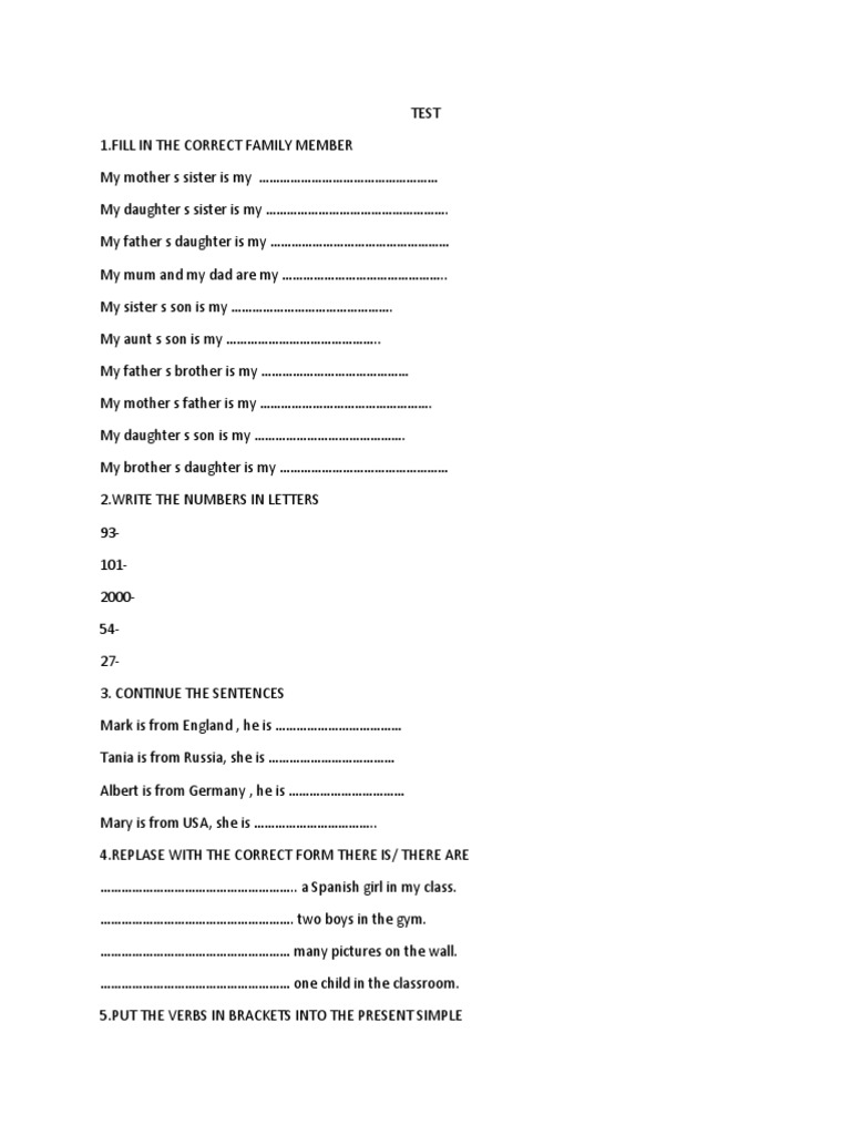 TEST English | PDF