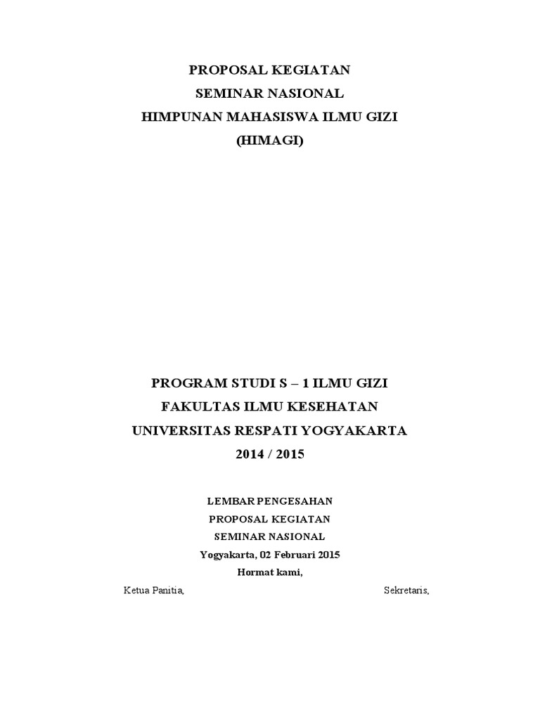 Contoh Proposal Seminar | PDF
