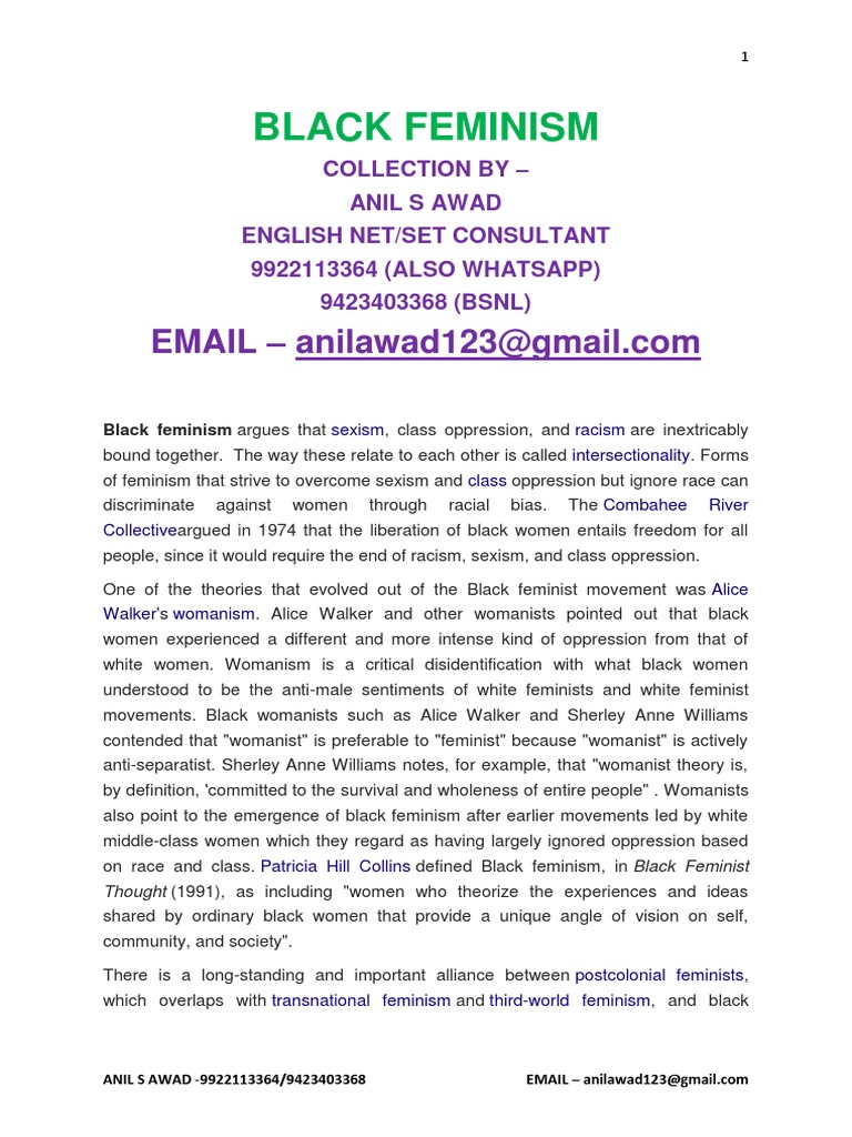Black Feminism-1 | PDF | Black Feminism | Intersectionality