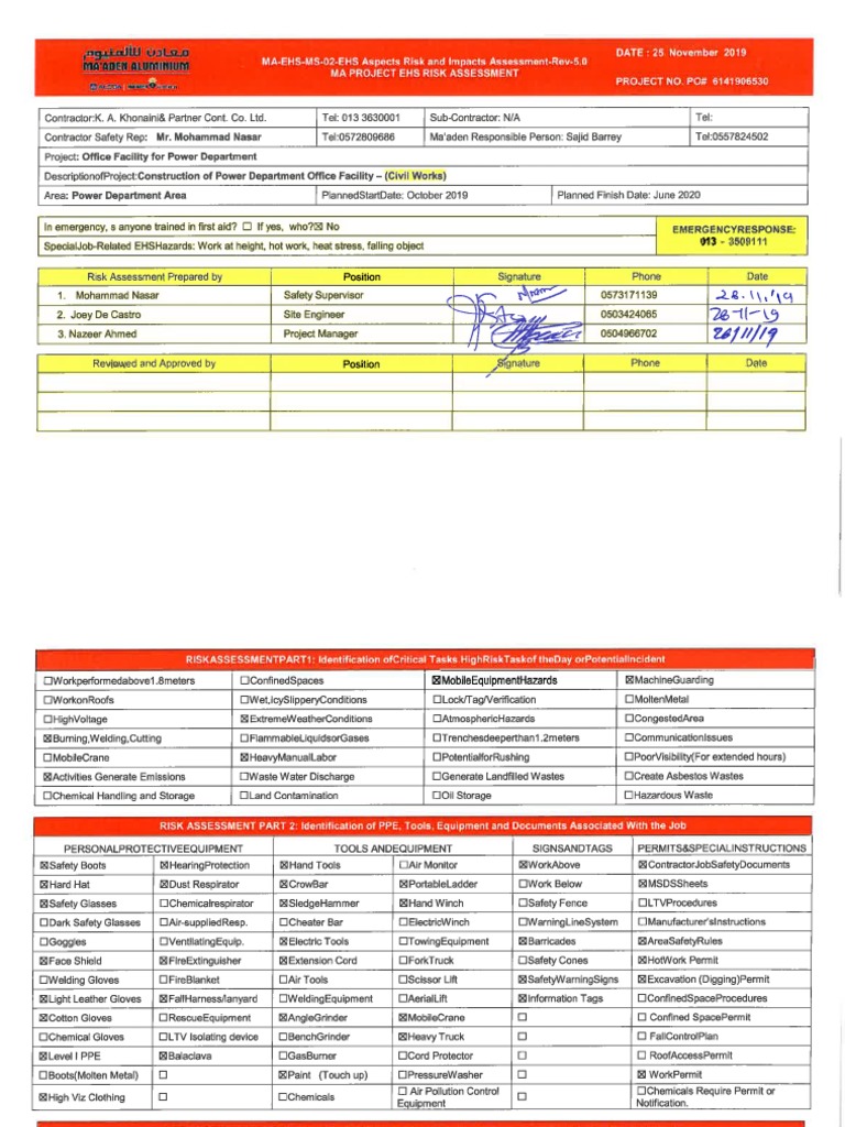 Risk Assessment - Civil | PDF