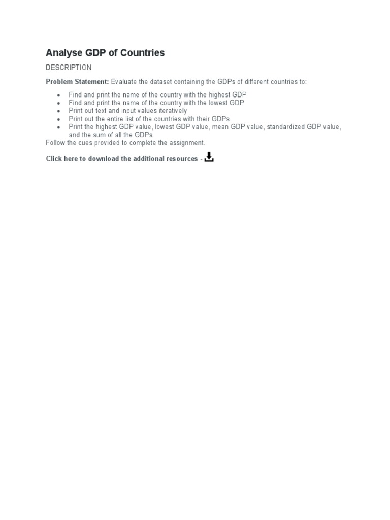 GDP Analysis of Countries Report | PDF | Business