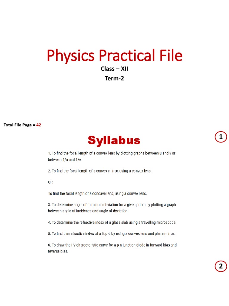 Physics Practical | PDF | P–N Junction | Optics
