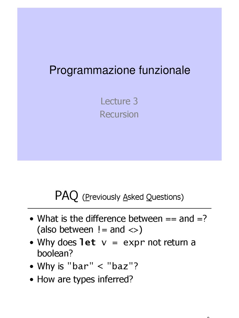 Programmazione Funzionale Recursion Pdf Recursion String 9869