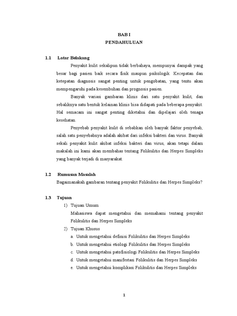 Herpes Simplek & Folikulitis | PDF