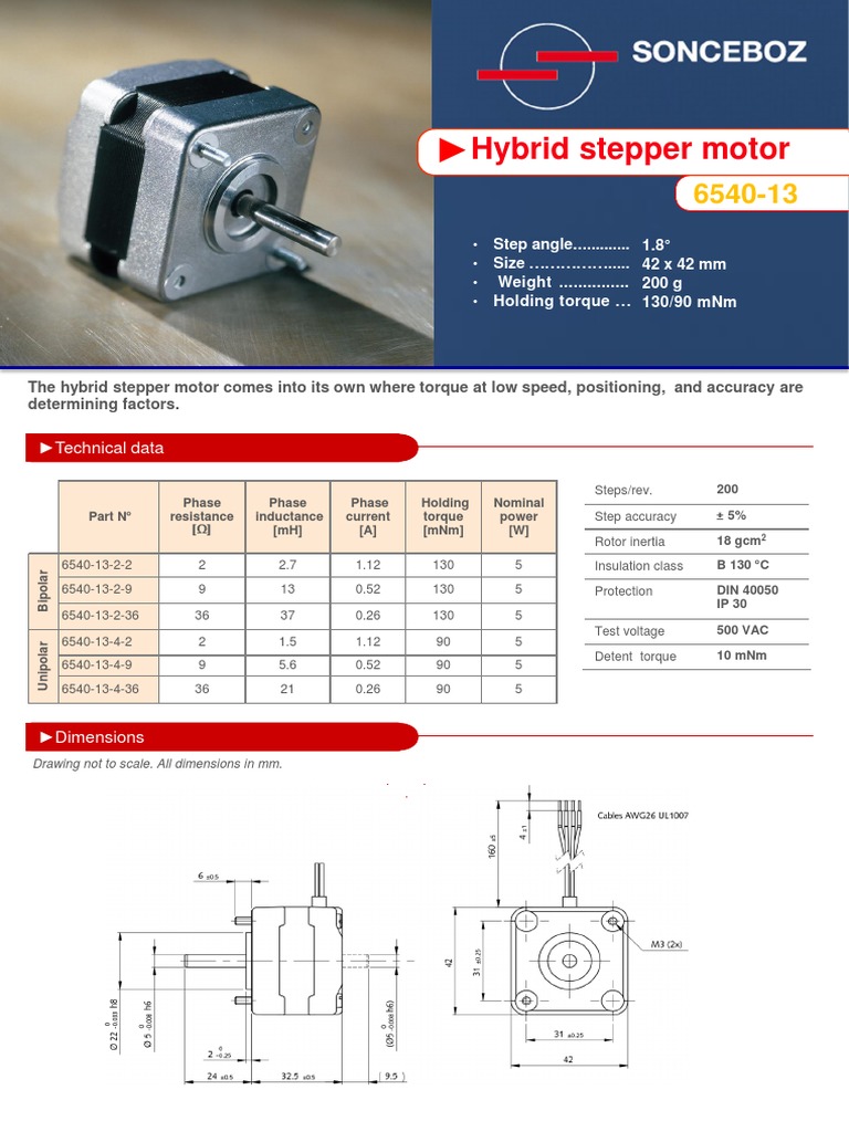 Valpower Sonceboz 6540-13 | PDF | Electric Motor | Electrical Engineering