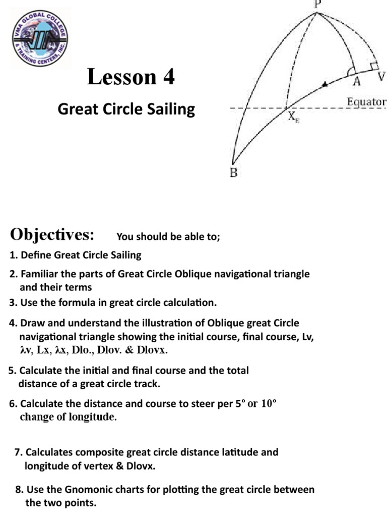 Lesson+5+ +Great+Circle+Sailing | PDF