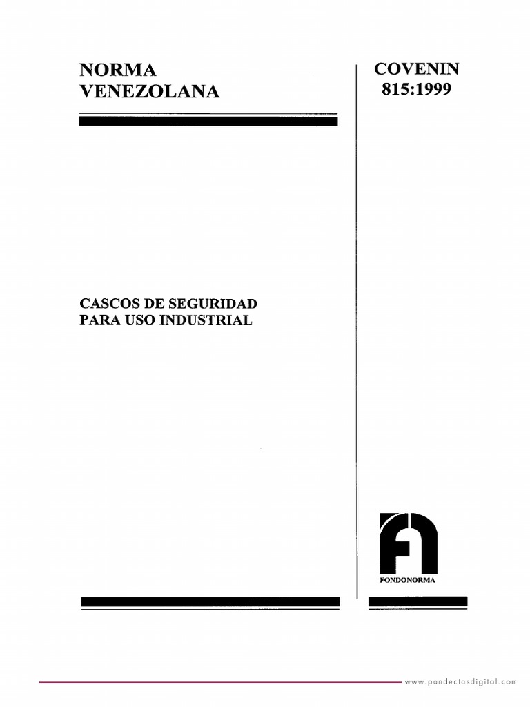 COVENIN 815-99cascos | PDF | Casco | Agua