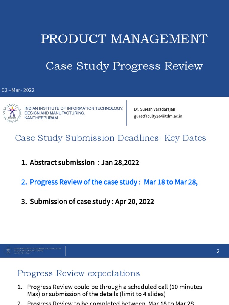 Product Management - Case Study Progress Review | PDF | Risk Management ...