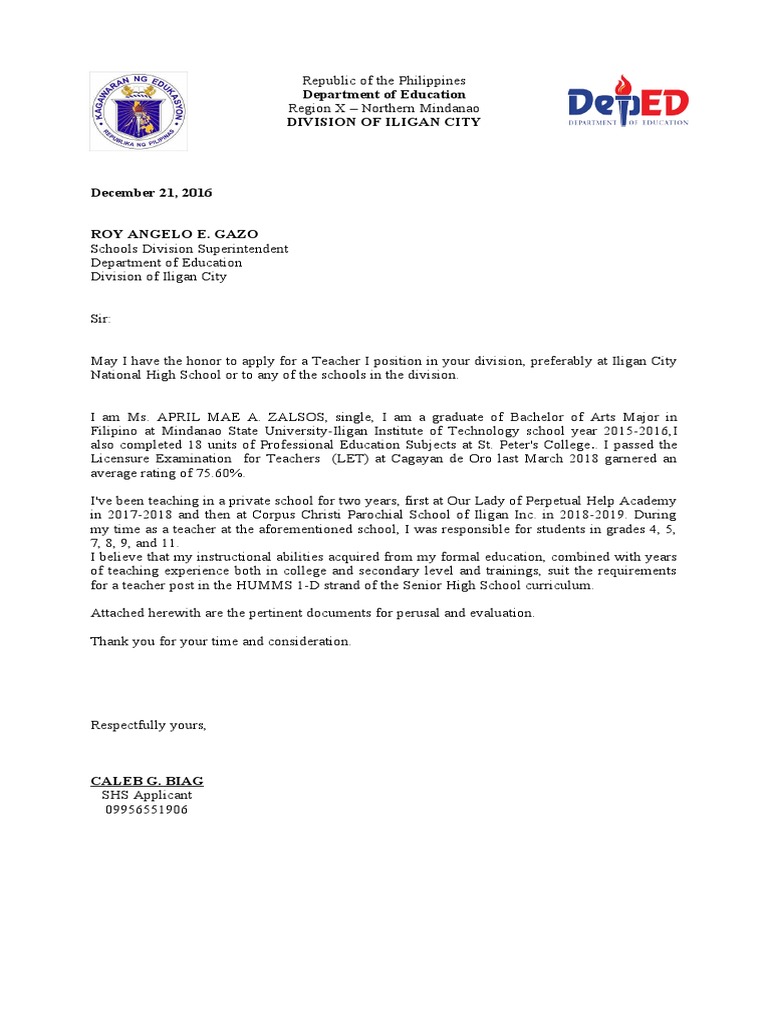 Letter-of-Intent-Deped | PDF