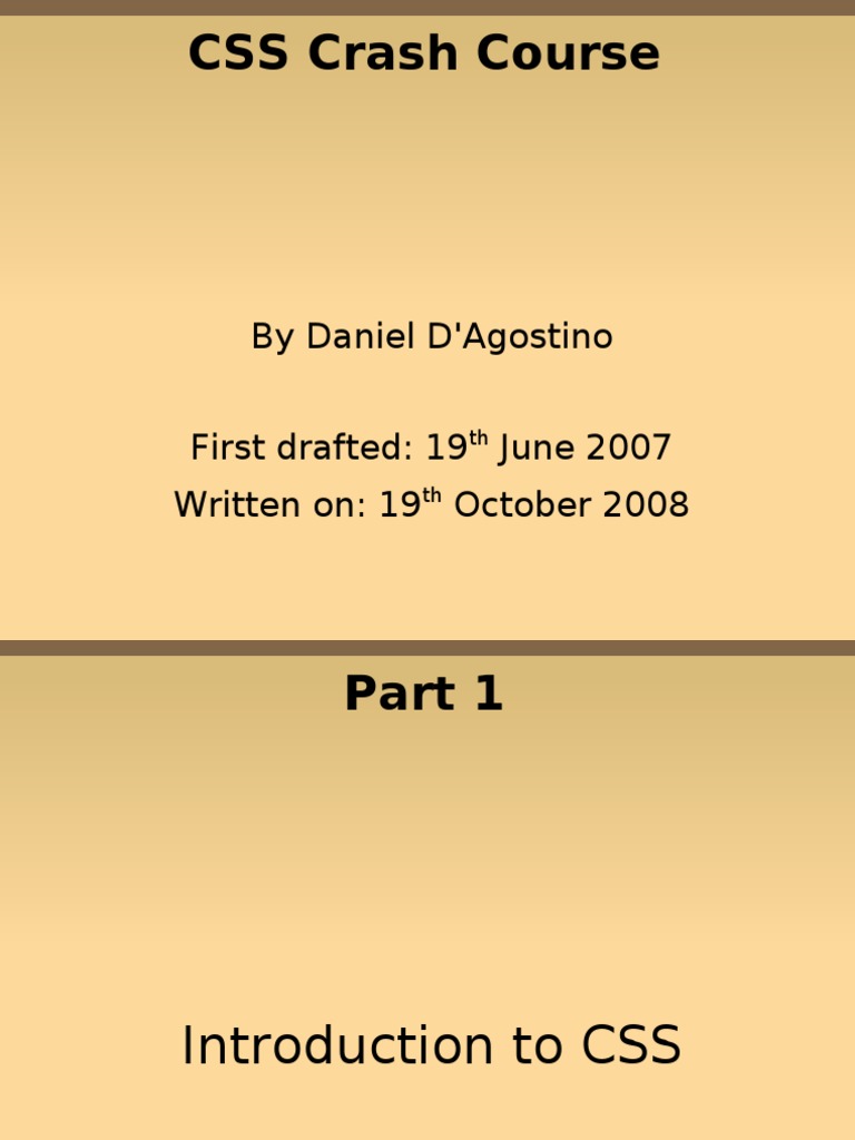 Css Crash Course Tutorial | PDF | Cascading Style Sheets | Html