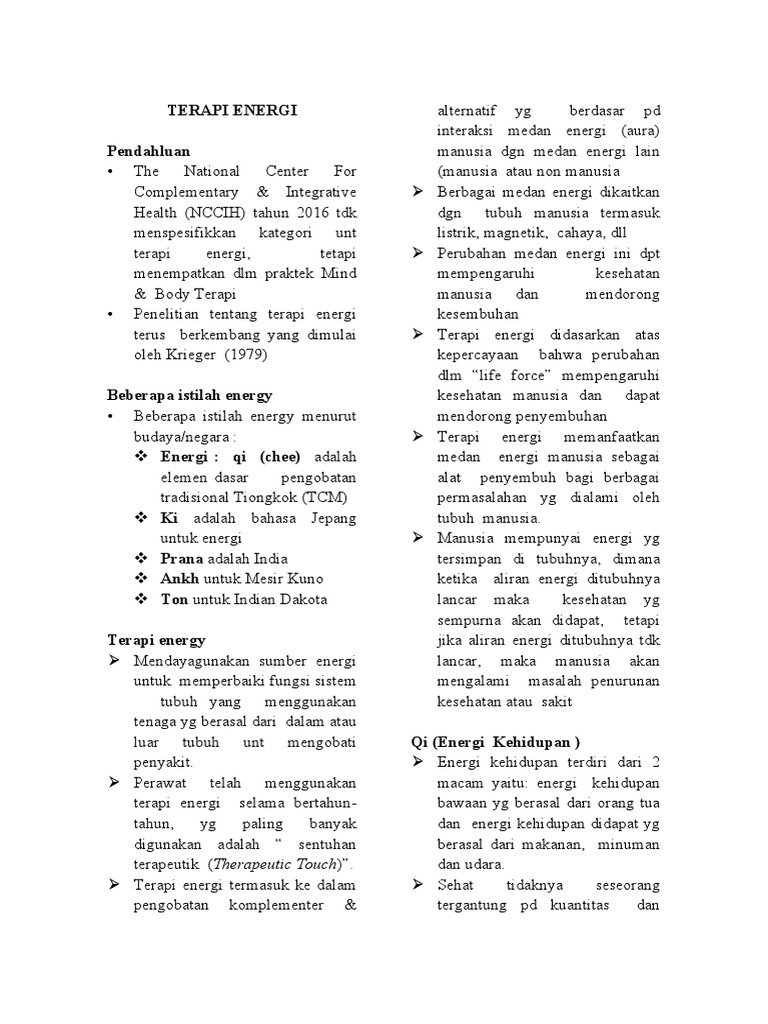 Terapi Energi dan Akupresure | PDF | Pengembangan Diri | Kesehatan Holistik