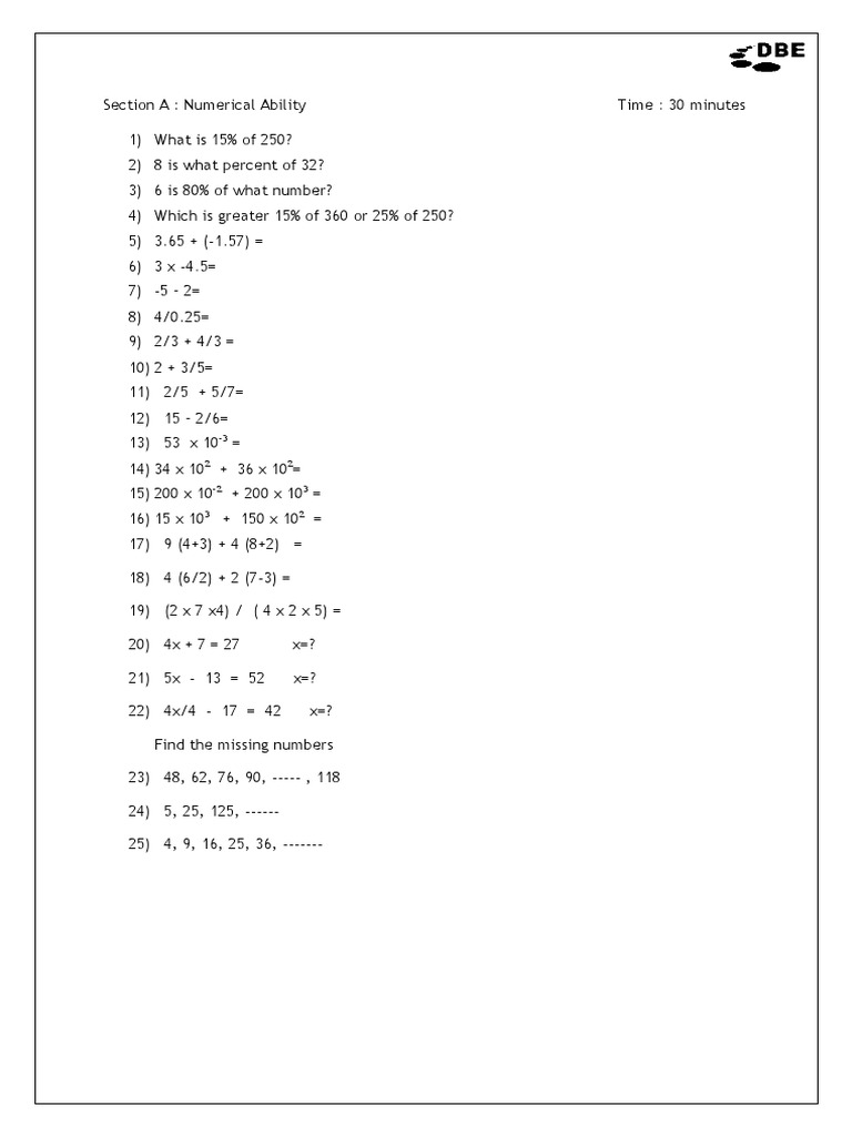 Preparation Questions-Maths and Reasoning | PDF